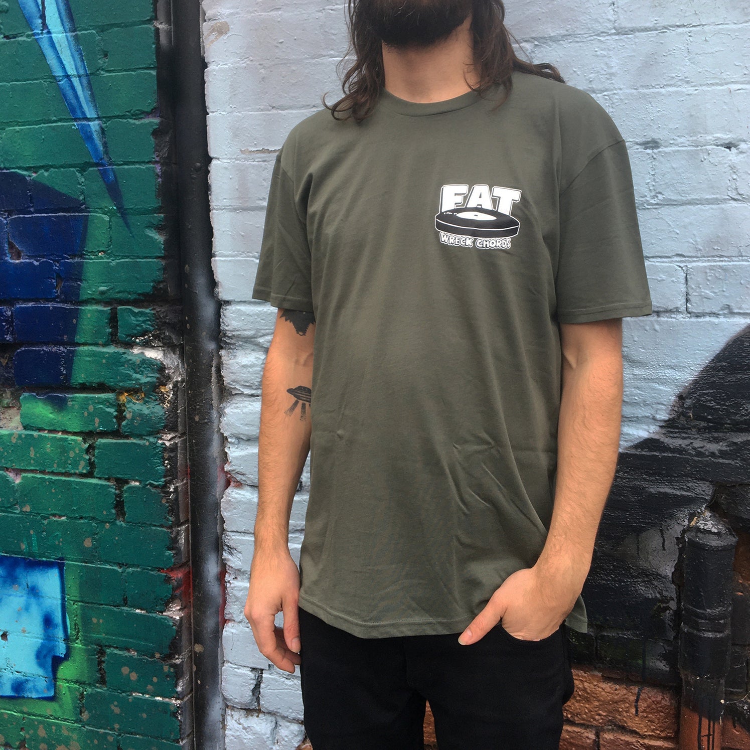 Fat Wreck Logo T-shirt (Army Green)– Artist First