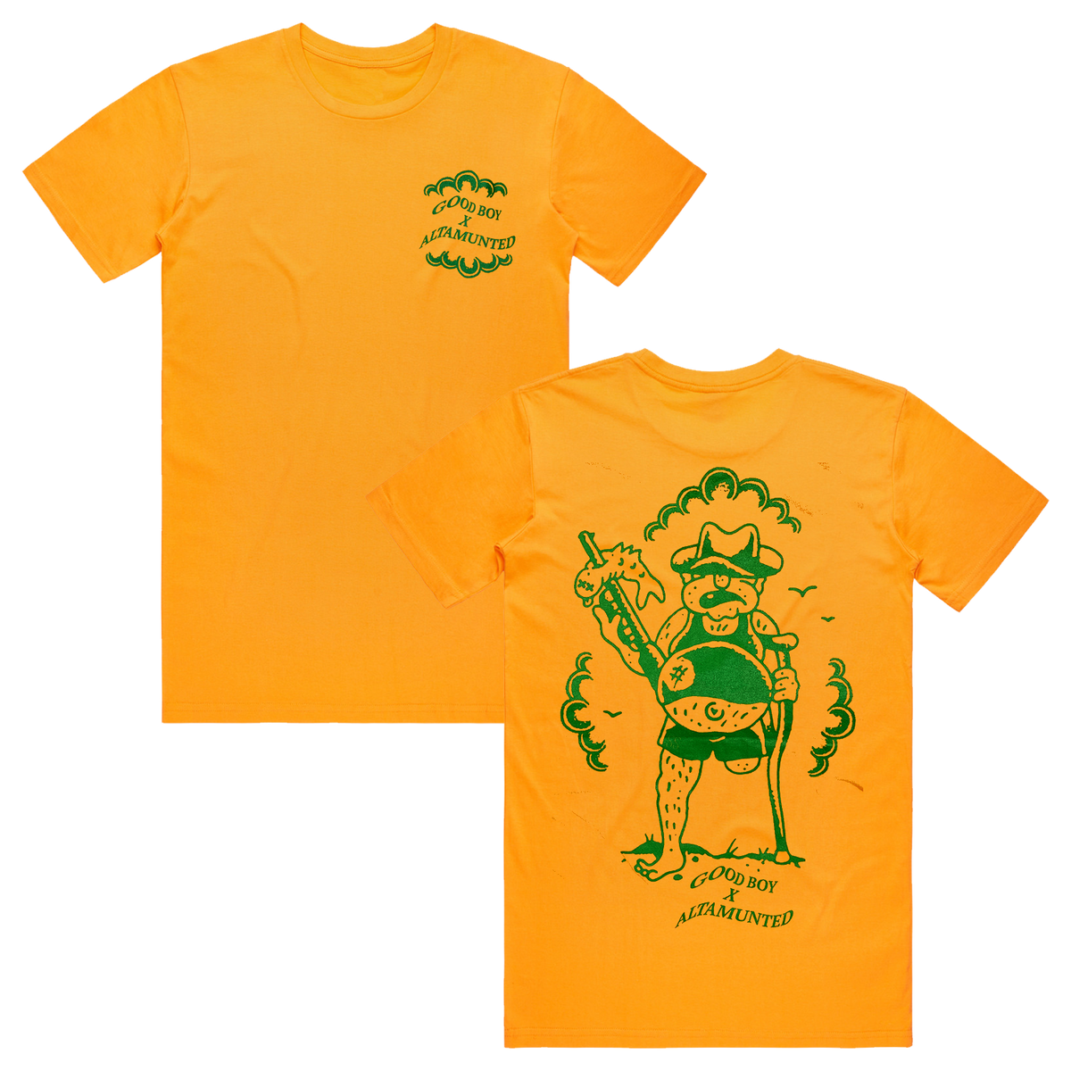 Altamunted x Good Boy Fishing with a Shotgun Tee (Yellow)– Artist First