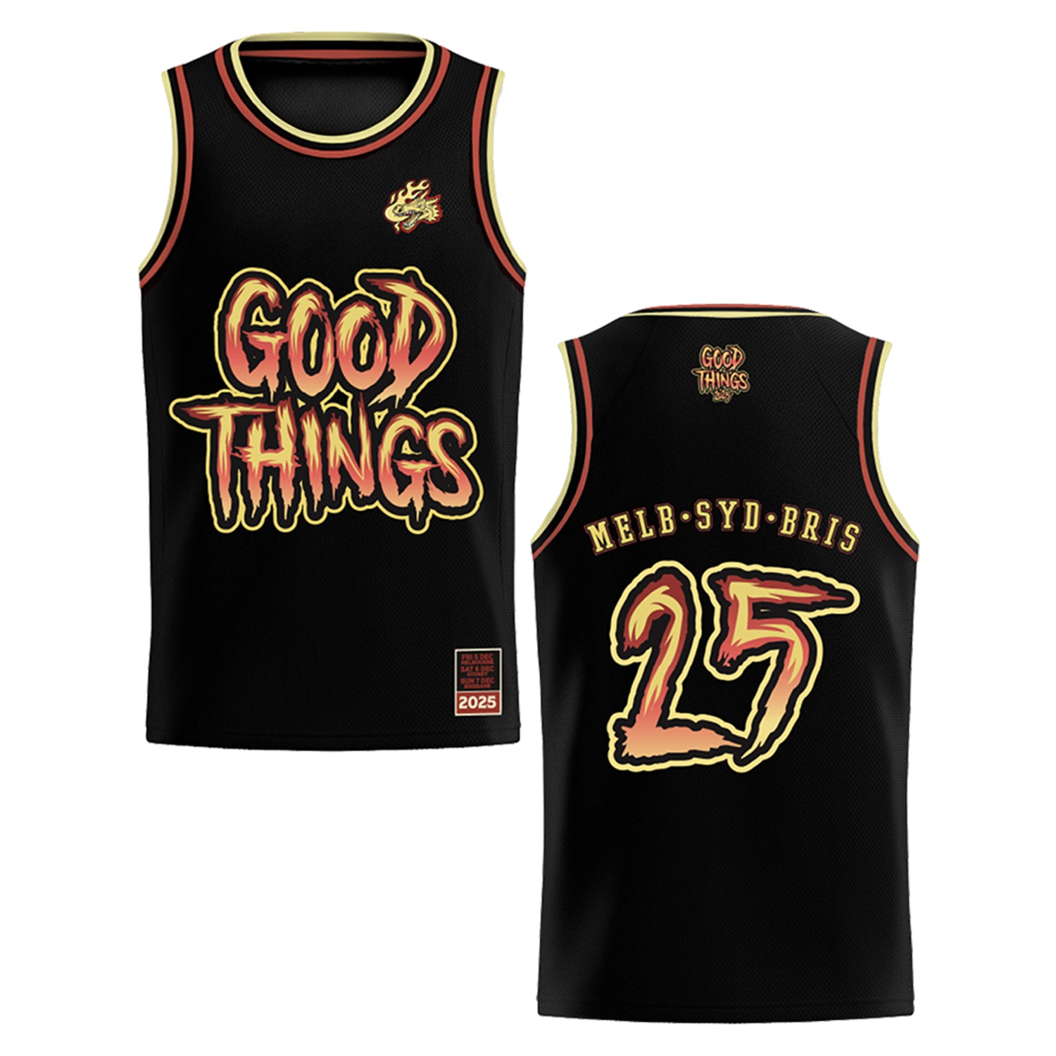Good Things 2025 Basketball Jersey (Black) – Artist First