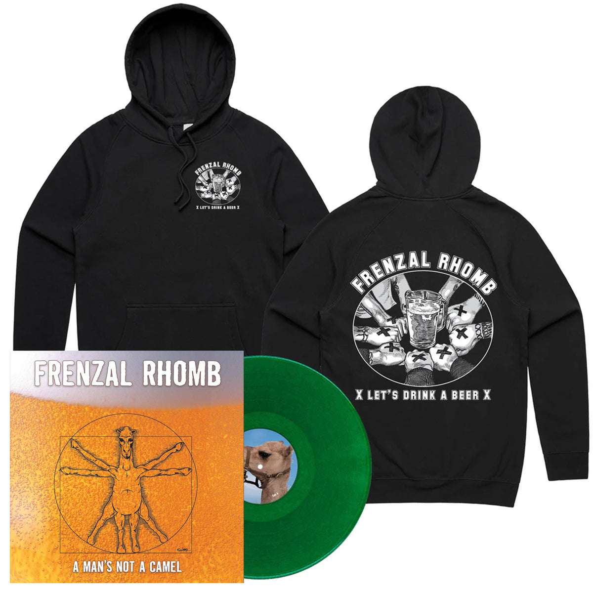 A Man's Not A Camel 25th Anniv. LP (Emerald Green Vinyl) + Hoodie Bund ...