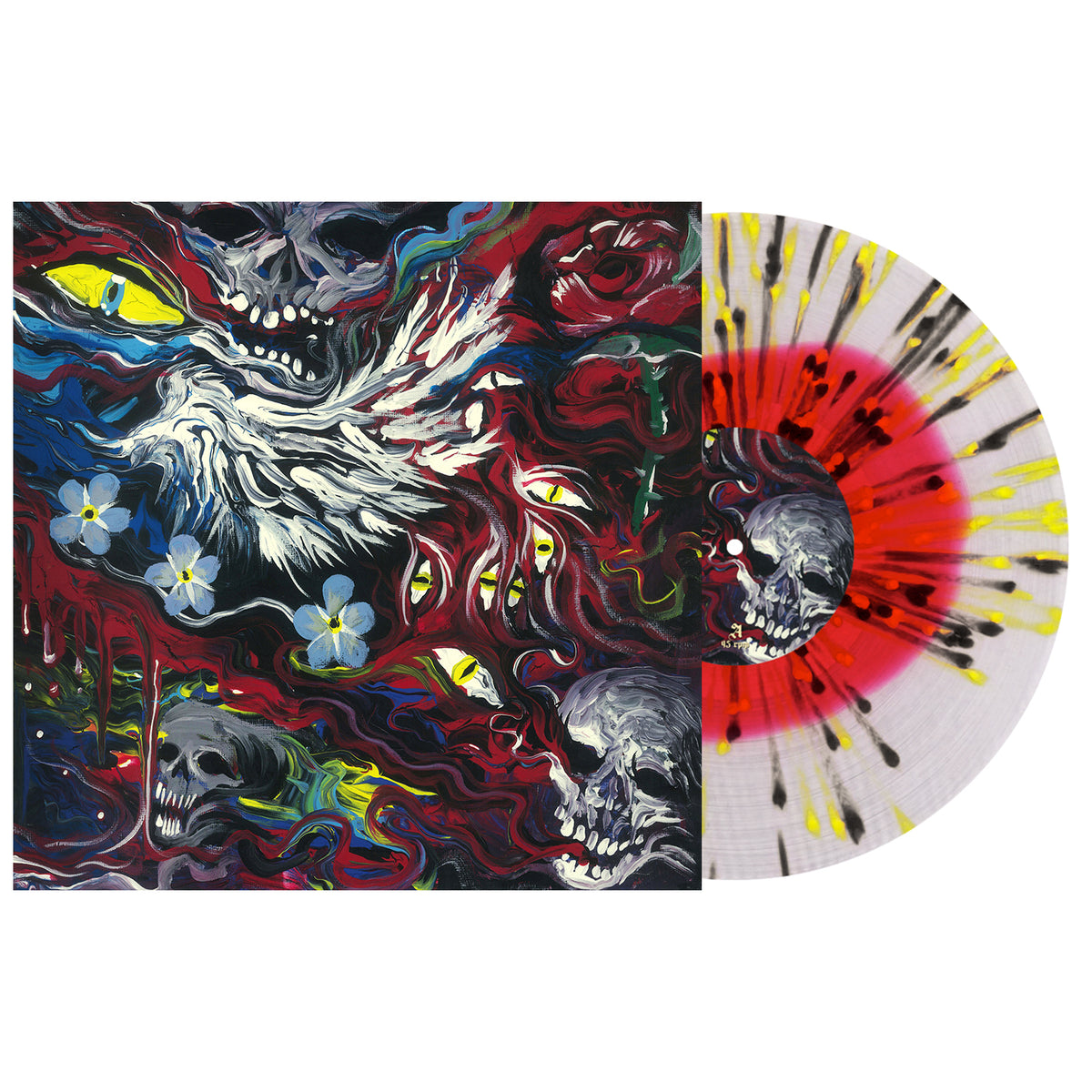 All The Devils Are Here LP (Red in Clear with Heavy Black and Yellow S ...